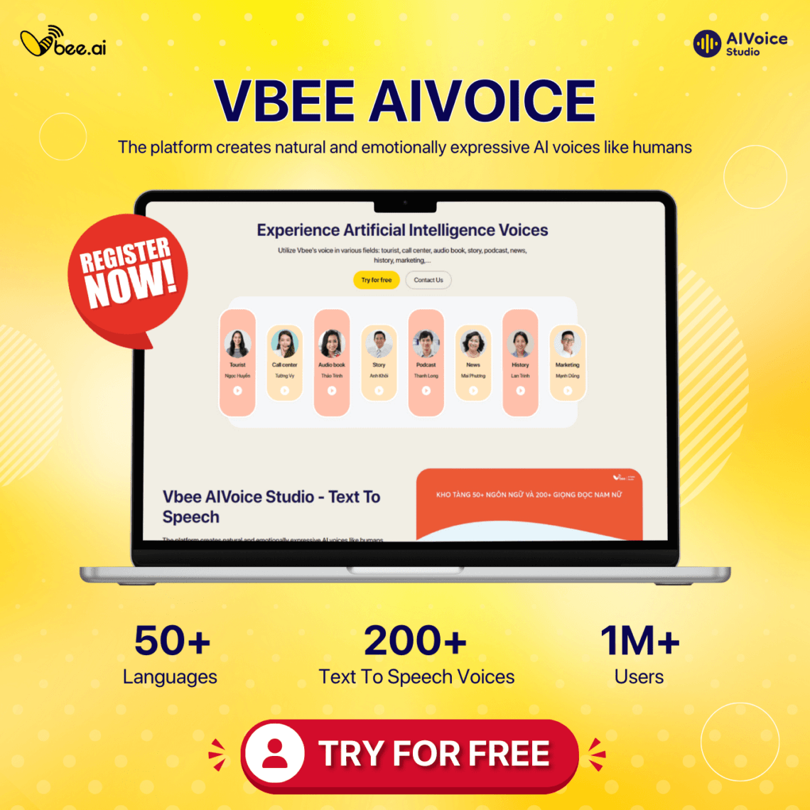 Vbee AIVoice - Free Accent Generator Online: #1 Text To Speech Tool In ...